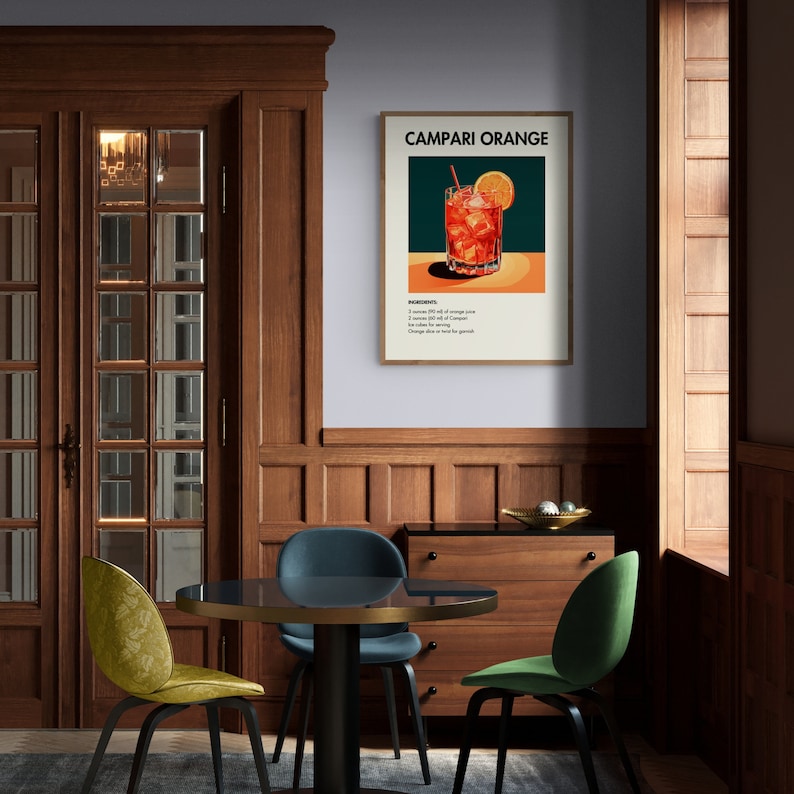 Campari Orange Cocktail Print, Retro Bar Art (digital Download) - Etsy