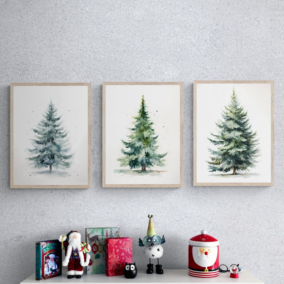Christmas Tree Prints, Evergreen Trees, Christmas Decor, Holiday Decor ...