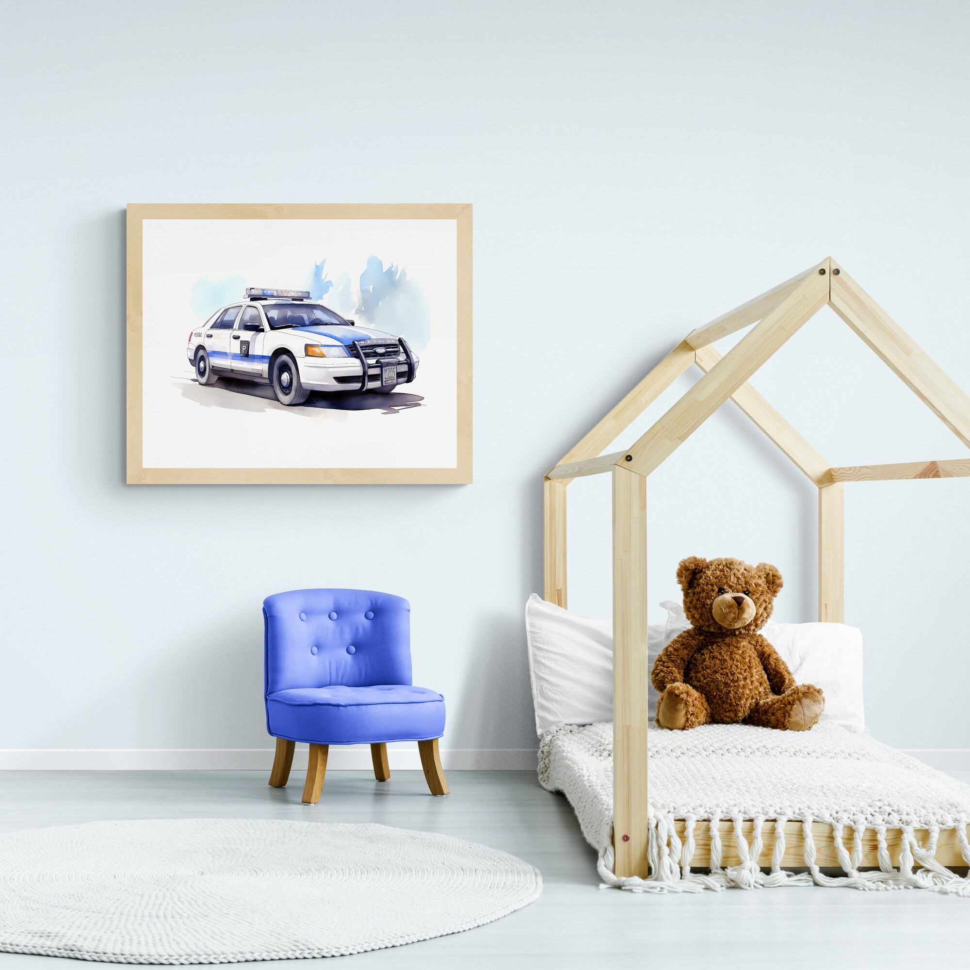 Police Printable Police Car Print Police Car Wall Art - Etsy