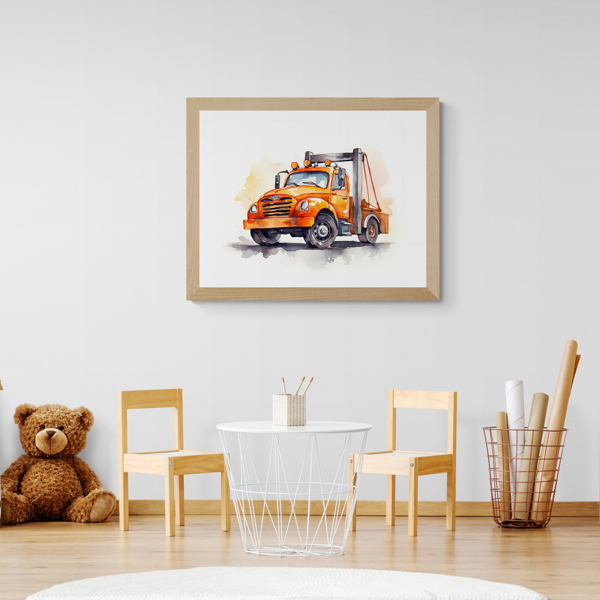 Tow Truck Print Tow Truck Printable Tow Truck Wall Art - Etsy
