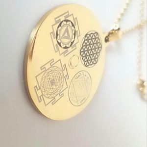 5 Symbol and Grabovoi Numbers Steel Necklace - Etsy