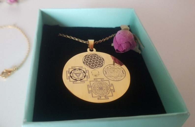 5 Symbol and Grabovoi Numbers Steel Necklace - Etsy