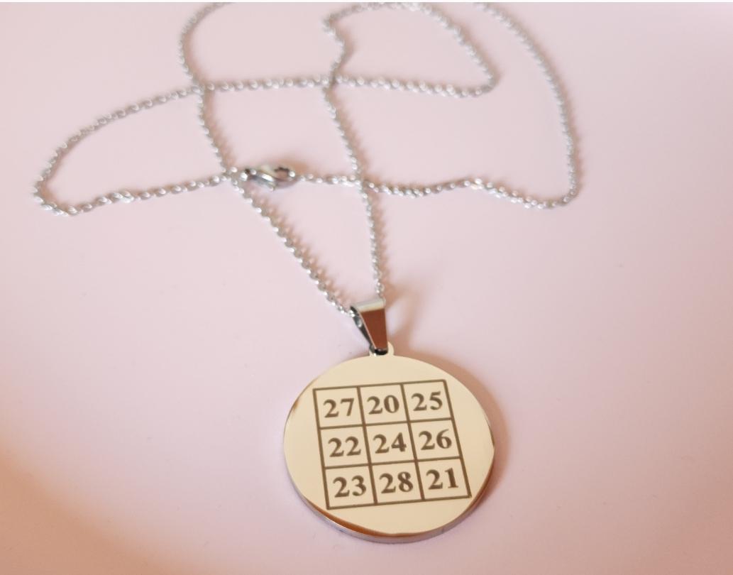 Kubera Yantra Symbol and Grabovoi Numbers Steel Pendant - Etsy