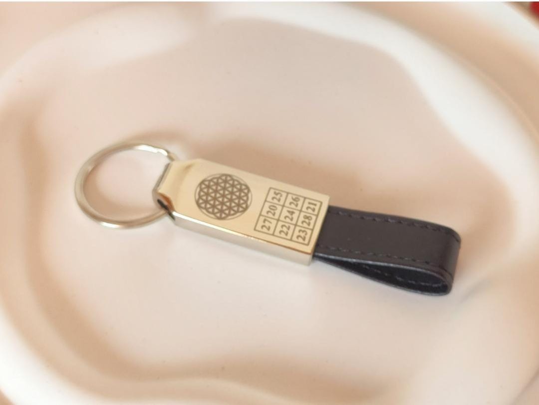 Flower of Life and Kubera Yantra, Grabovoi Number Sequence Keychain - Etsy