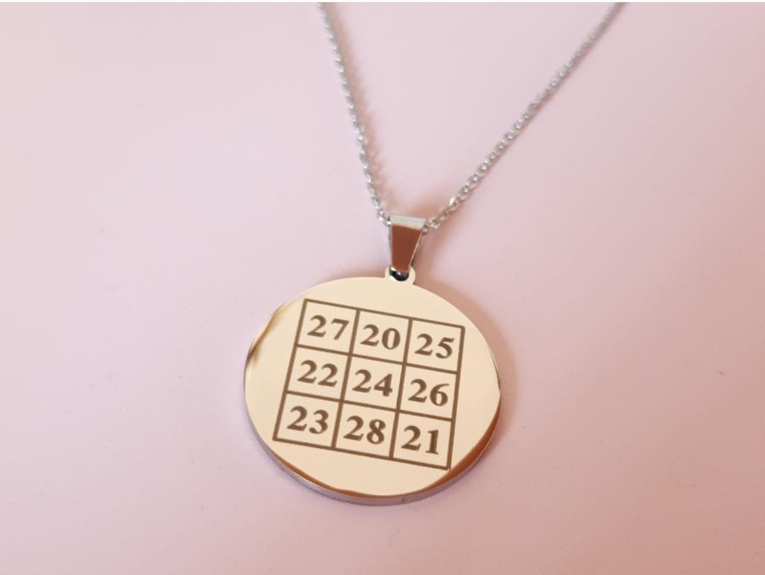 Kubera Yantra Symbol and Grabovoi Numbers Steel Pendant - Etsy