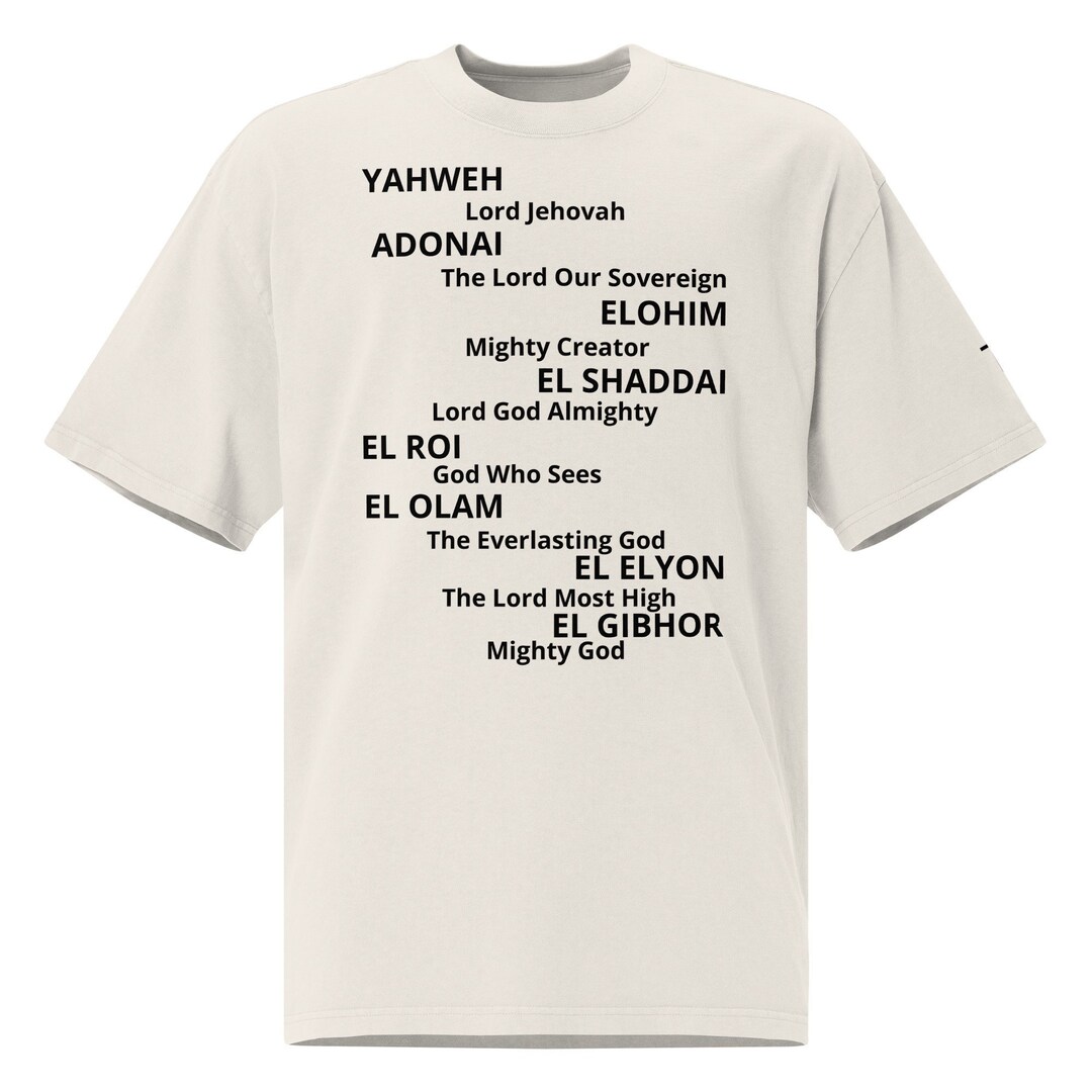 Hebrew Biblical Names Oversized Faded T-shirt - Etsy