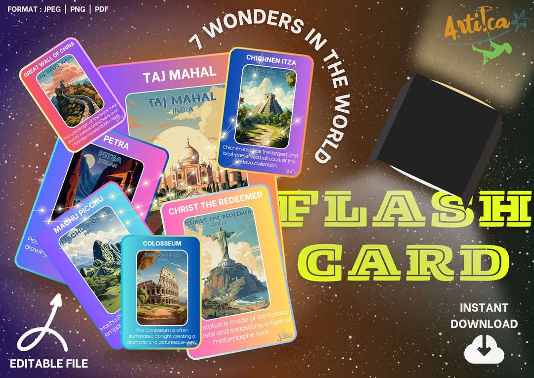 The Seven Wonders of the Modern World Poster, 7 Wonders Wall Poster ...