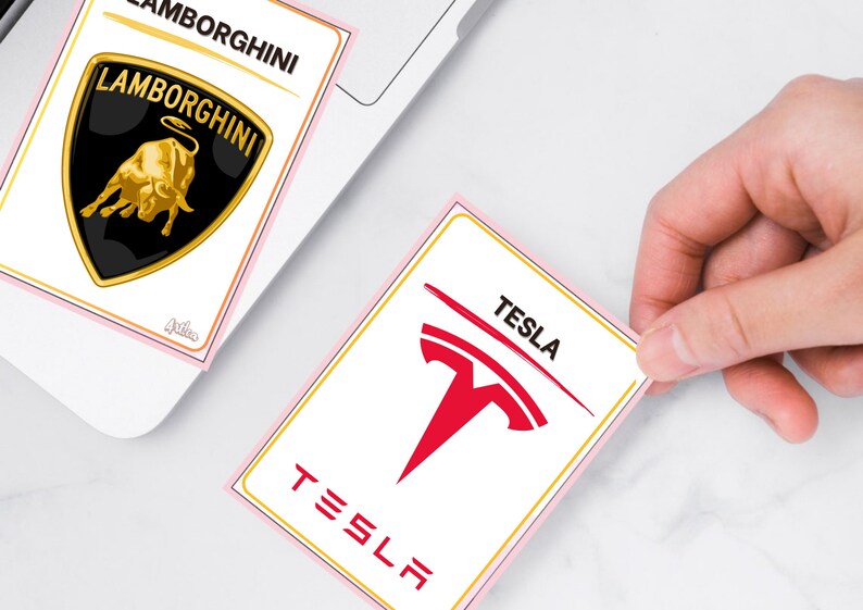 Car Brand Logo Flashcards, Printable & Editable (PDF Download A4 Size ...