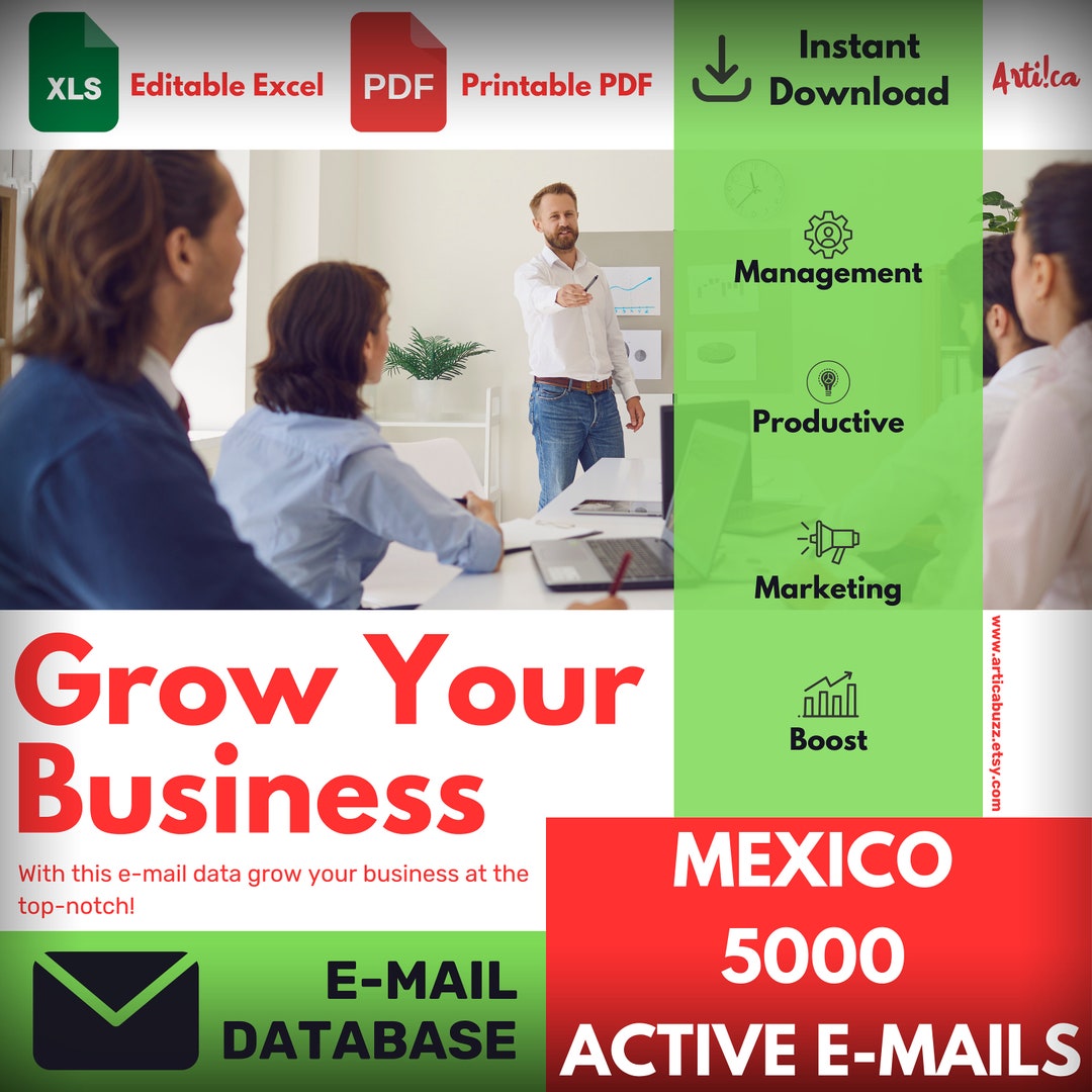 Mexico Email Database, Mexico Emails Svg, Email Digital Data, Mexican ...