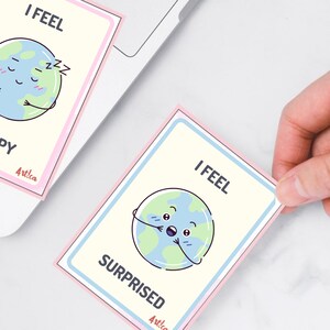 Emotions Face Flashcards, Earth Flashcard, Printable Digital Download ...