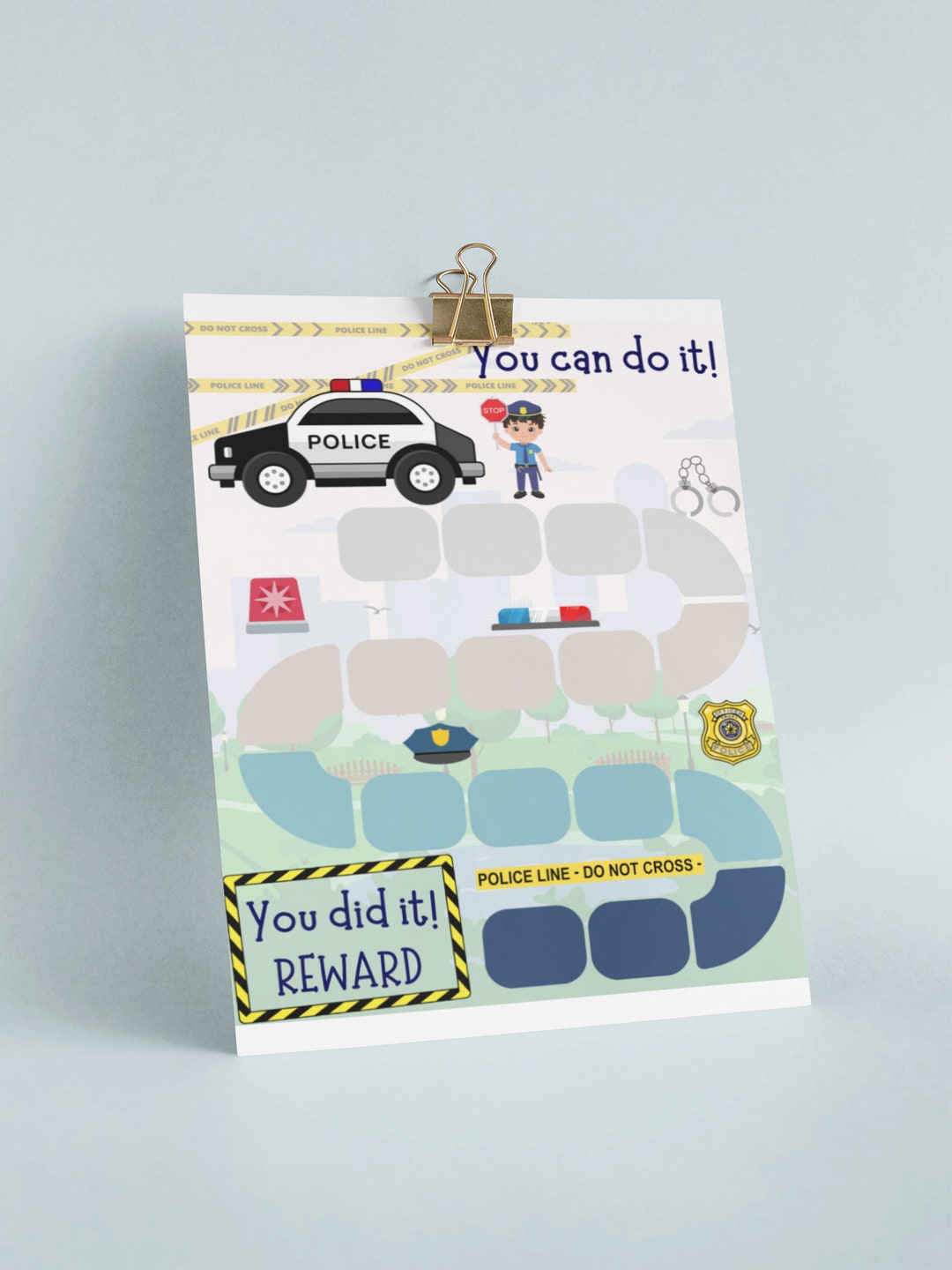 Police Reward Chart for Kids Customizable Behavior Tracker - Etsy