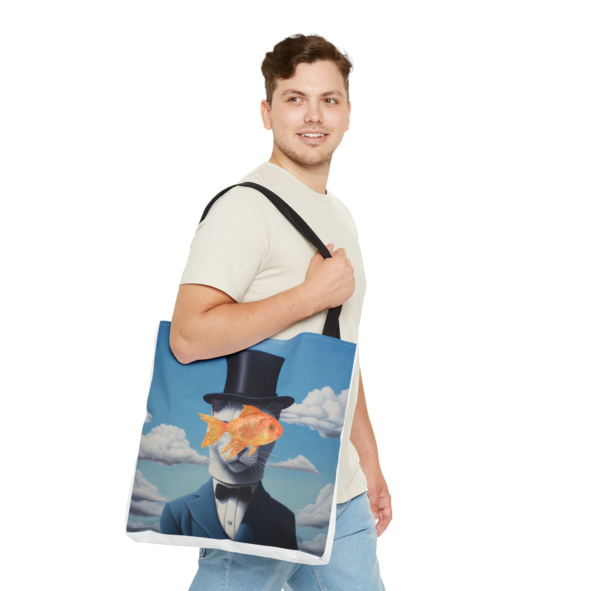 Cats Rene Magritte Tote Bag. Abstract Art Bag. Modern Tote. - Etsy