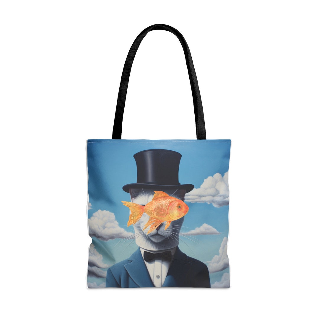 Cats Rene Magritte Tote Bag. Abstract Art Bag. Modern Tote. Surrealist ...