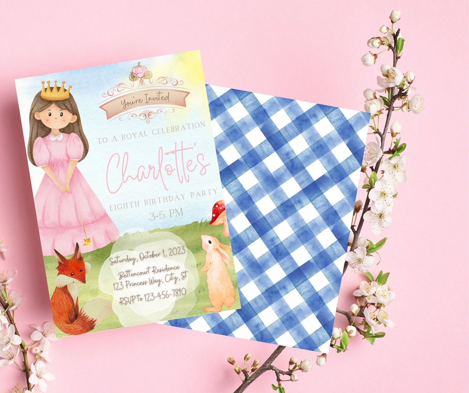 Princess Royal Birthday Invitation Template Printable - Etsy