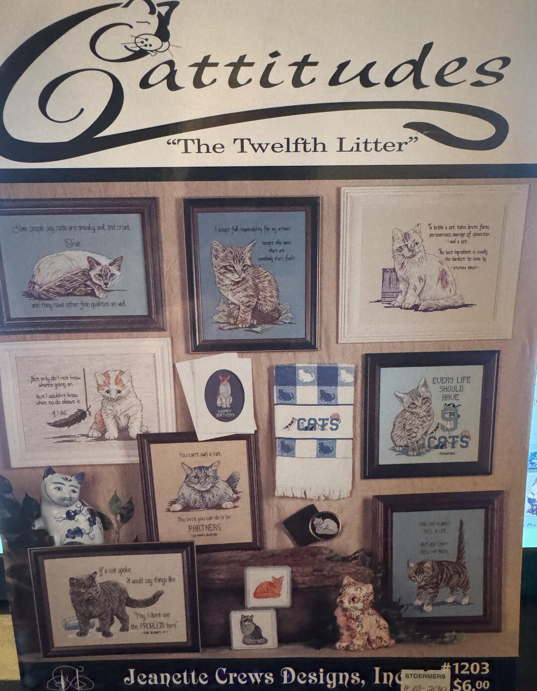 The Cattitudes the Twelfth Litter Cross Stitch Booklet - Etsy