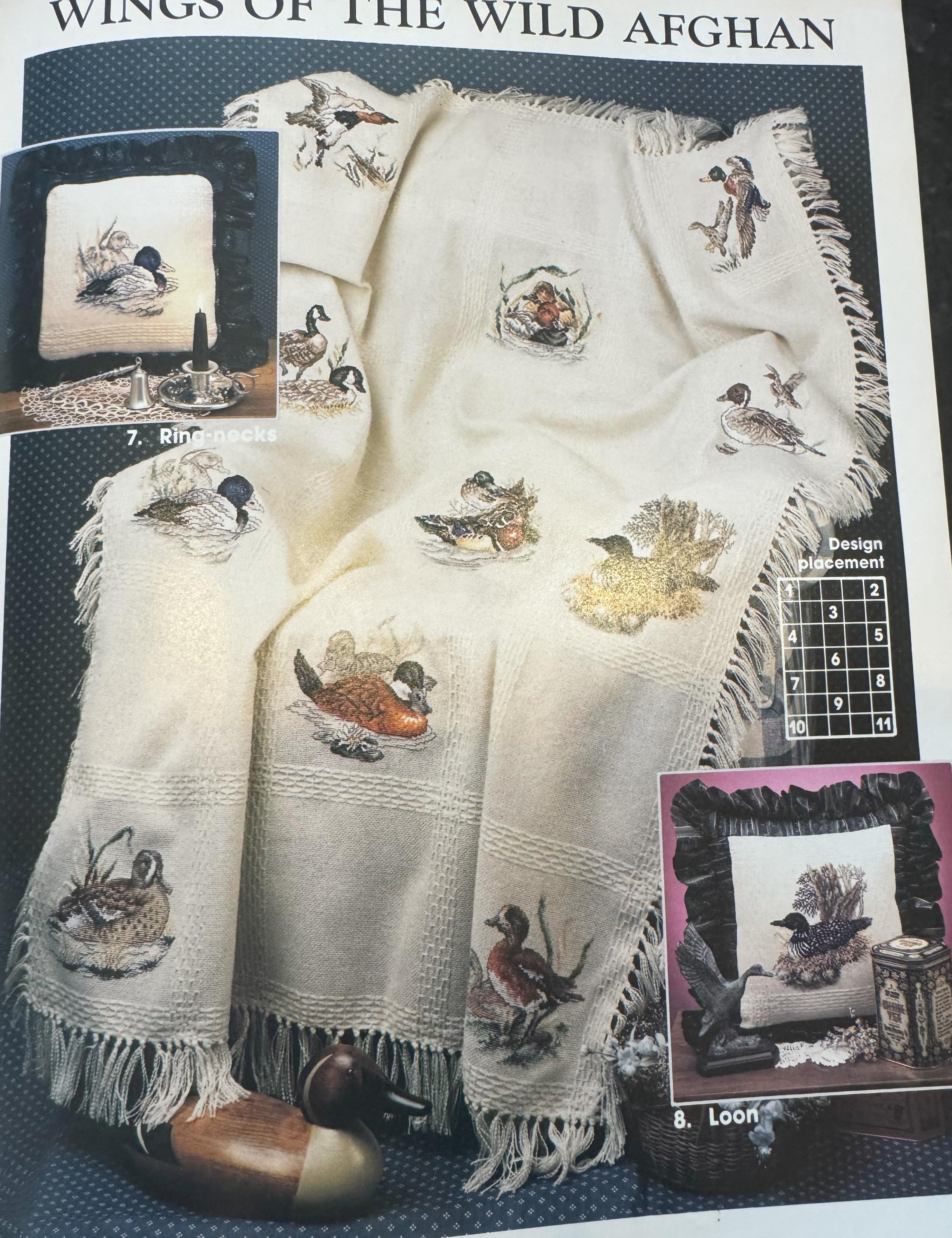 IN PROGRESS Cross Stitch Afghan - Using Wings of the Wild Patterns From Stoney Creek Magazines ...