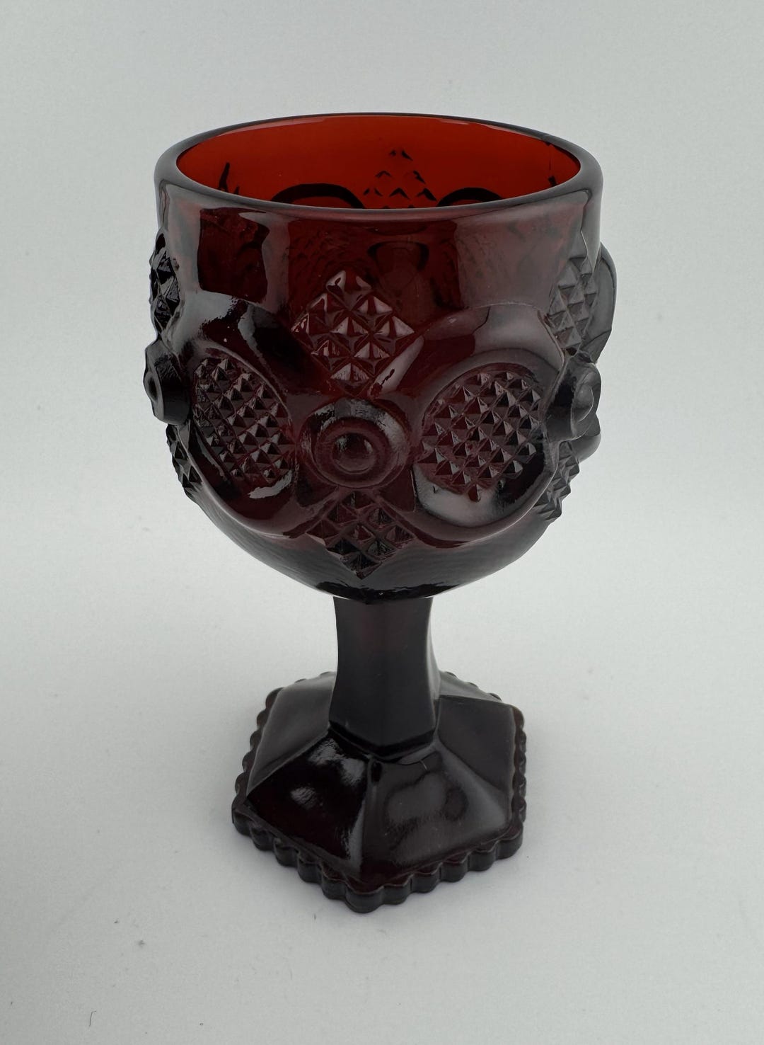 1876 Cape Cod Collection Ruby Red Glass Water Goblet - Etsy