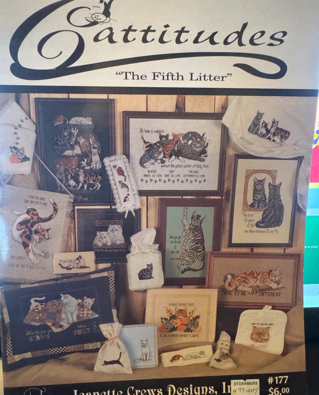 The Cattitudes the Fifth Litter Cross Stitch Booklet - Etsy