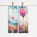 Watercolor Hot Air Balloon Bookmarks: Printable Designs (digital Download) - Etsy