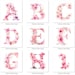Cherry Blossom Watercolor Alphabet Clipart: Floral Spring Letters ...