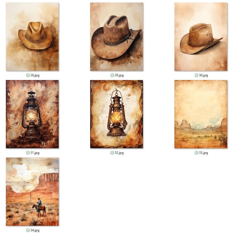 Wild West Cowboy Junk Journal Kit: Vintage Printable Pages (digital ...