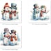 15 Watercolor Snowman Couple Clipart PNG JPG, Digital Download ...