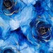 Blue Rose Ink Digital Paper: Floral Patterns (commercial Use) - Etsy