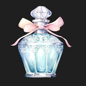25 PNG Vintage Perfume Bottles Watercolor Clipart, Cute Art, Pastel ...