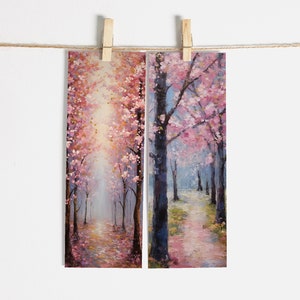 Watercolor Spring Blossom Bookmarks: Floral Printable Set (digital ...