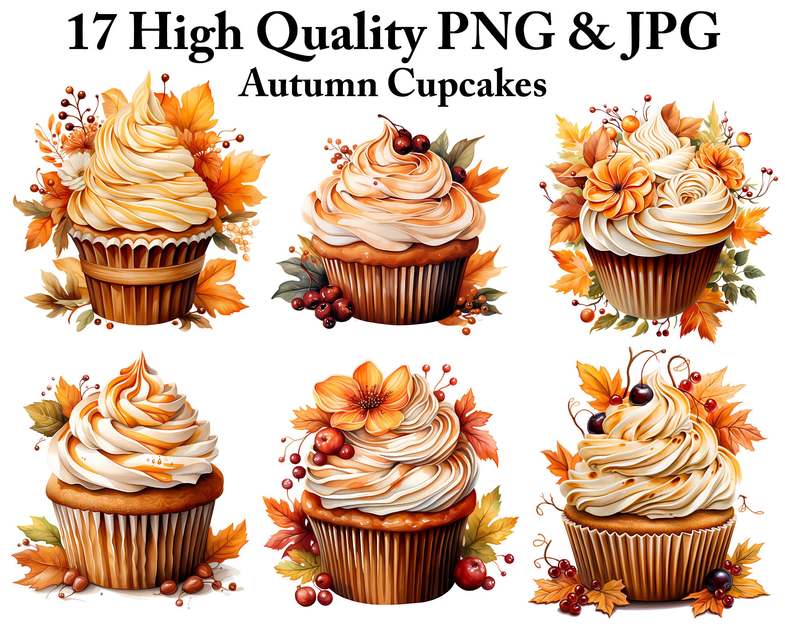 Fall Cupcake Clipart