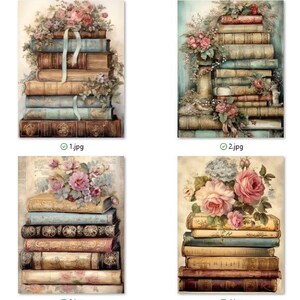 Victorian Book Collection - Vintage Library Printables for Junk ...