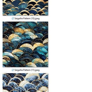 Japanese Seigaiha Pattern Digital Paper Pack, Instant Download ...