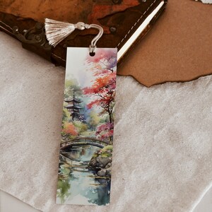 16 Watercolor Japanese Garden Printable Bookmarks Digital Download JPG ...