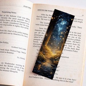 Enchanted Forest Night Sky Bookmarks - Printable Fantasy Art for Book ...