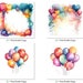 Watercolor Party Bundle Clipart PNG, Presend and Balloons Clipart ...