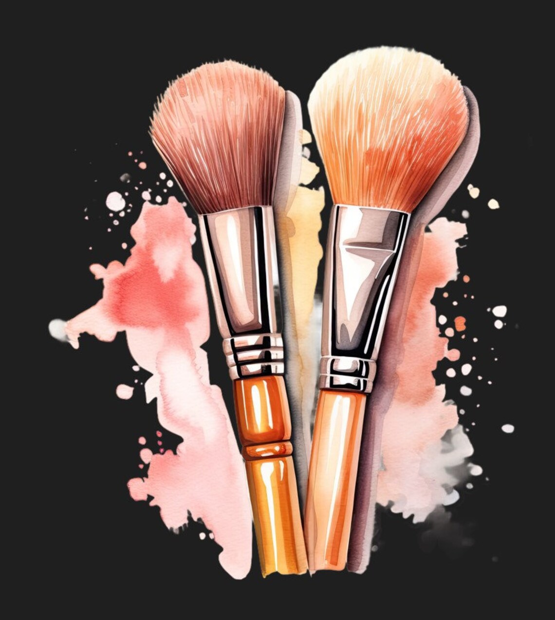 Beauty Clipart Bundle 25 Watercolor Cosmetic and Makeup Cliparts, PNG ...