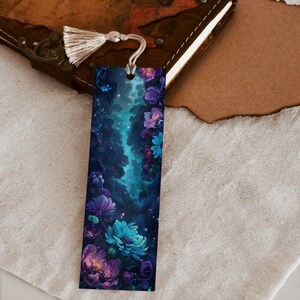 Watercolor Magical Flowers Printable Bookmarks (digital Download) - Etsy