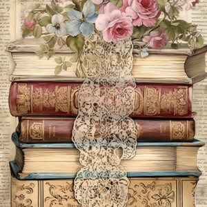 Victorian Book Collection - Vintage Library Printables for Junk ...