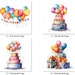 Watercolor Party Bundle Clipart PNG, Presend and Balloons Clipart ...