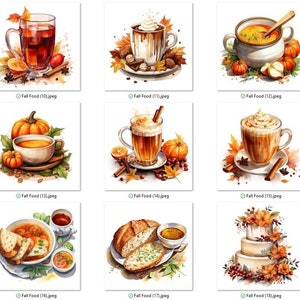 25 Cozy Autumn Food PNG & JPG Clipart | Perfect for Thanksgiving Decor ...