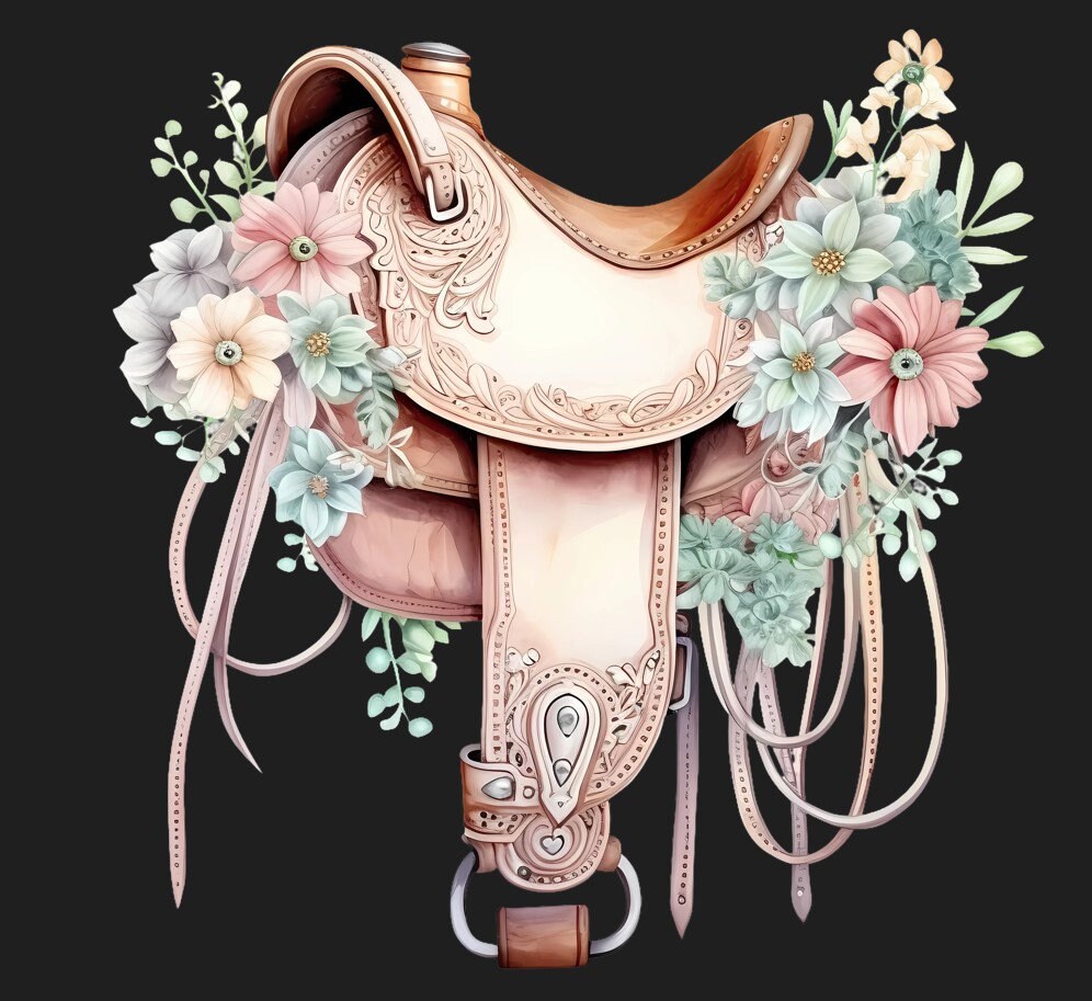 36 Country Boho Cowgirl Clipart Bundle: Watercolor Floral Western PNG ...