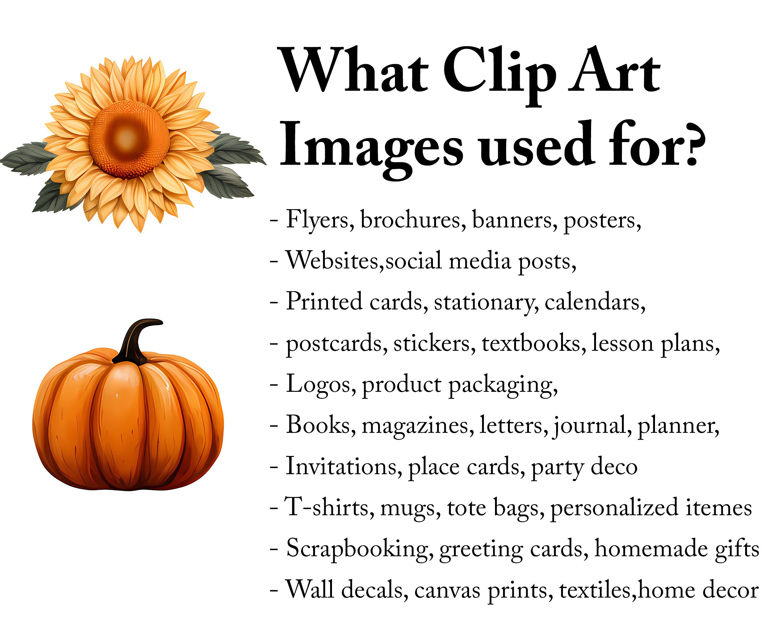 15 Watercolor Fall Decor Clipart PNG Bundle Autumn Clip Art - Etsy