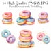 Watercolor Pastel Donuts Clipart: Twinkling Bakery Designs (PNG) - Etsy