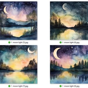 Starry Night & Forest Digital Papers for Crafting and Sublimation ...