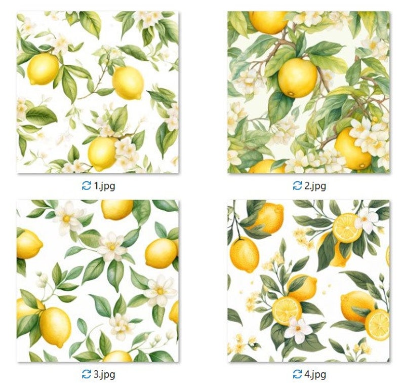 Lemon Digital Paper Set: Zesty Seamless Patterns (digital Download) - Etsy