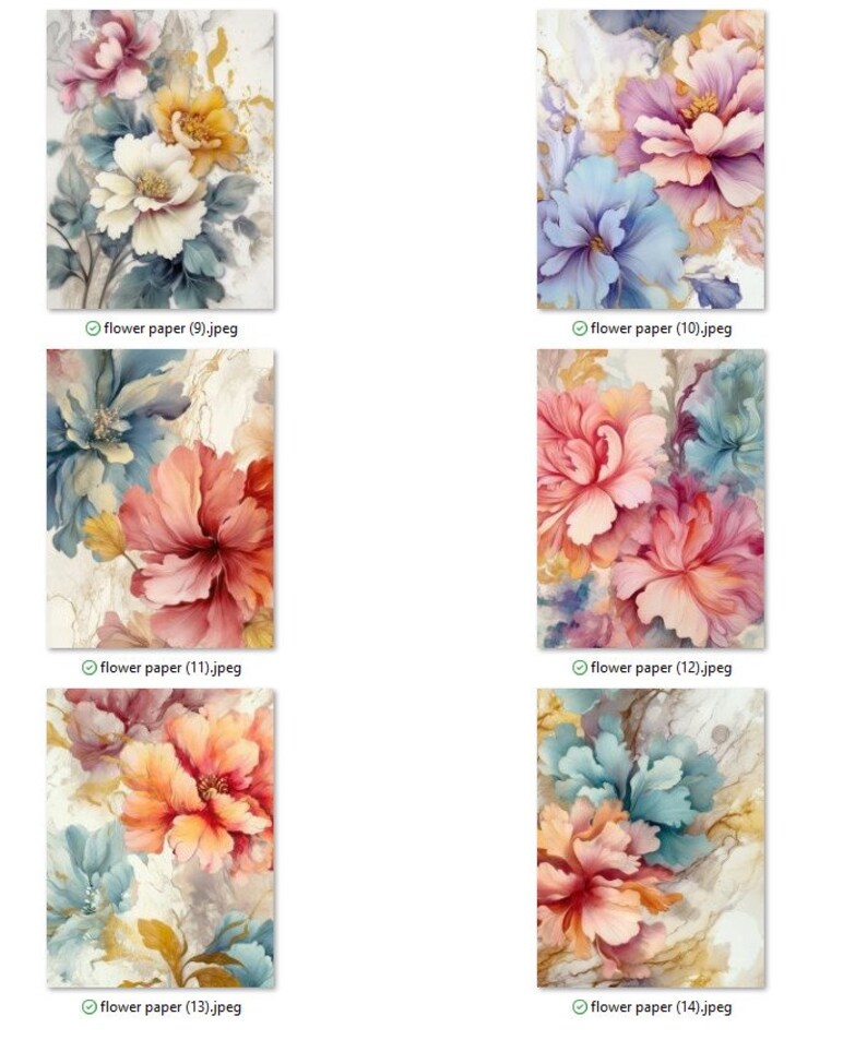 Floral Junk Journal Pages | Printable Digital Paper for Scrapbooks ...