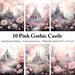 Pink Gothic Castle Junk Journal Paper: Fairytale Scrapbook (digital ...