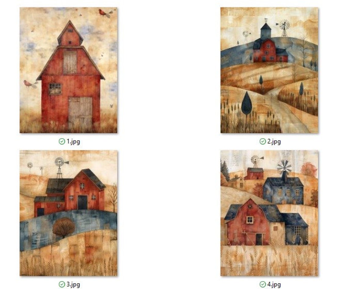 Rustic Farmhouse Junk Journal, Digital Watercolor Countryside Paper ...