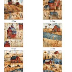 Rustic Farmhouse Junk Journal, Digital Watercolor Countryside Paper ...