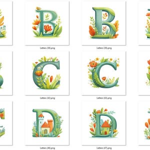 Storybook Alphabet Clipart | Whimsical Letters | Fairytale Floral ...